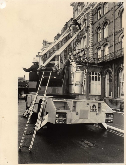 Turntable ladder outside King Georges | | Blackburn Fire History