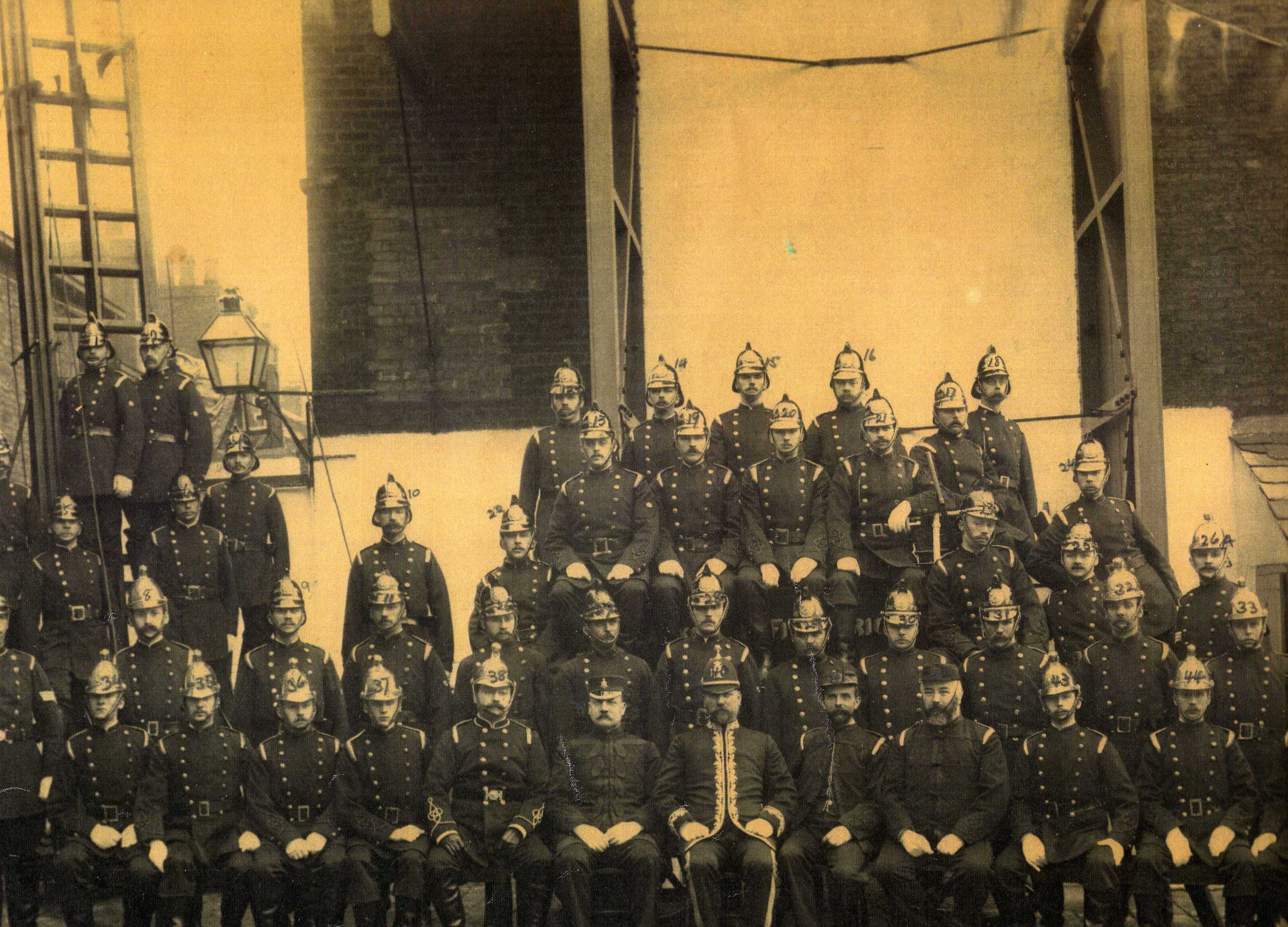 The fire brigade on Clayton street fire station Early 1900's ...