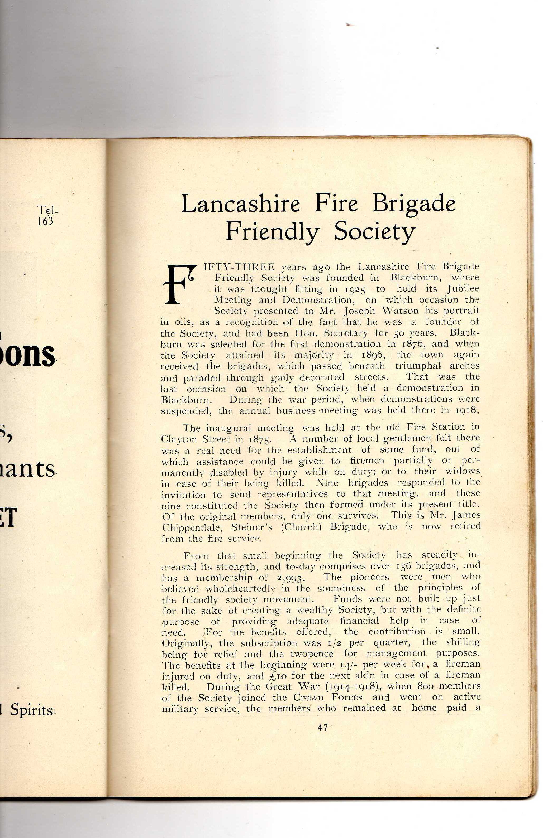 Darwen Borough Fire Brigade 1920's | | Blackburn Fire History