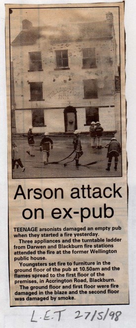 Arson Attack on Ex-Pub 1998 | | Blackburn Fire History