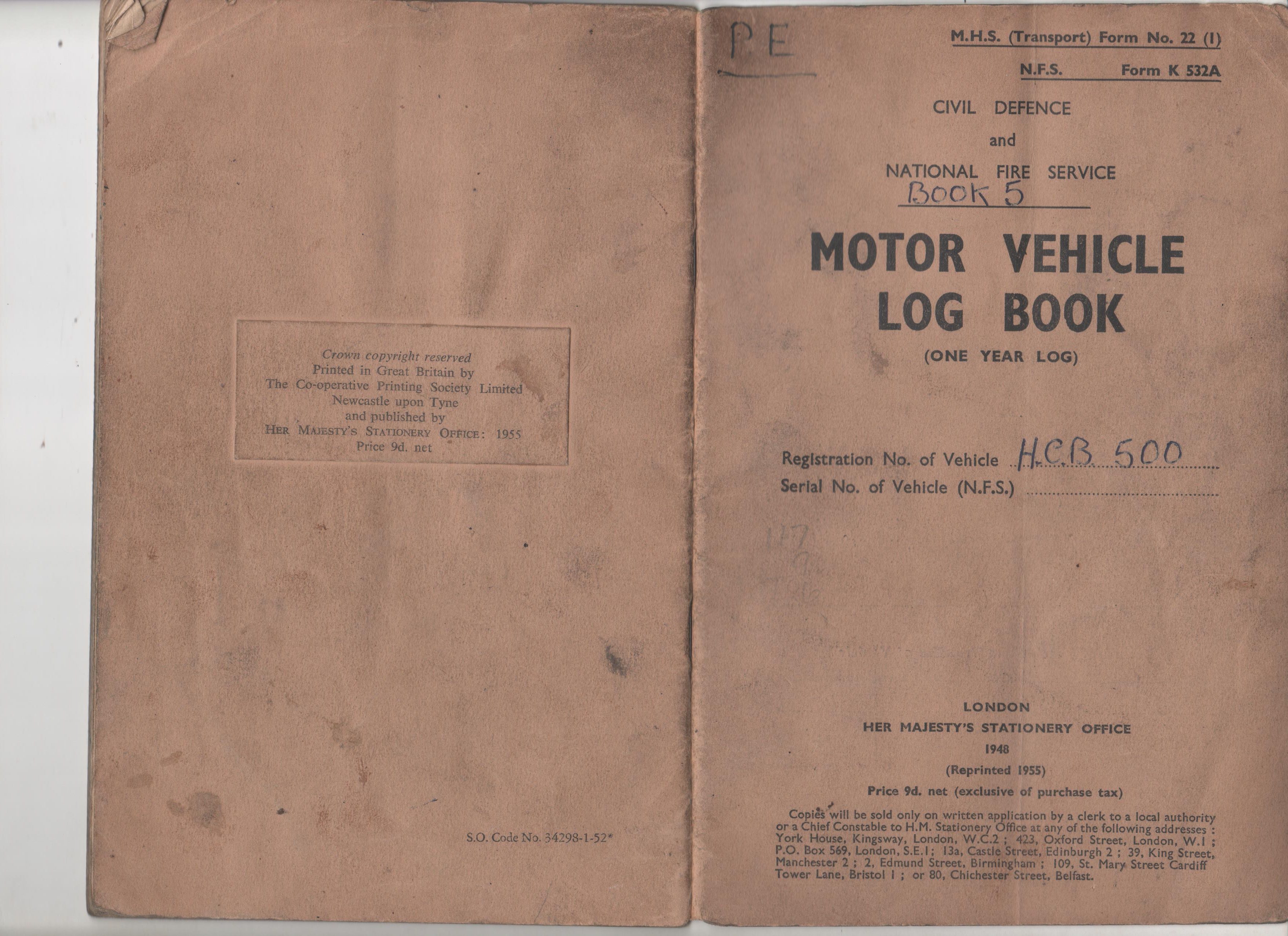 HCB 500 Logbook 1966-1968 | | Blackburn Fire History