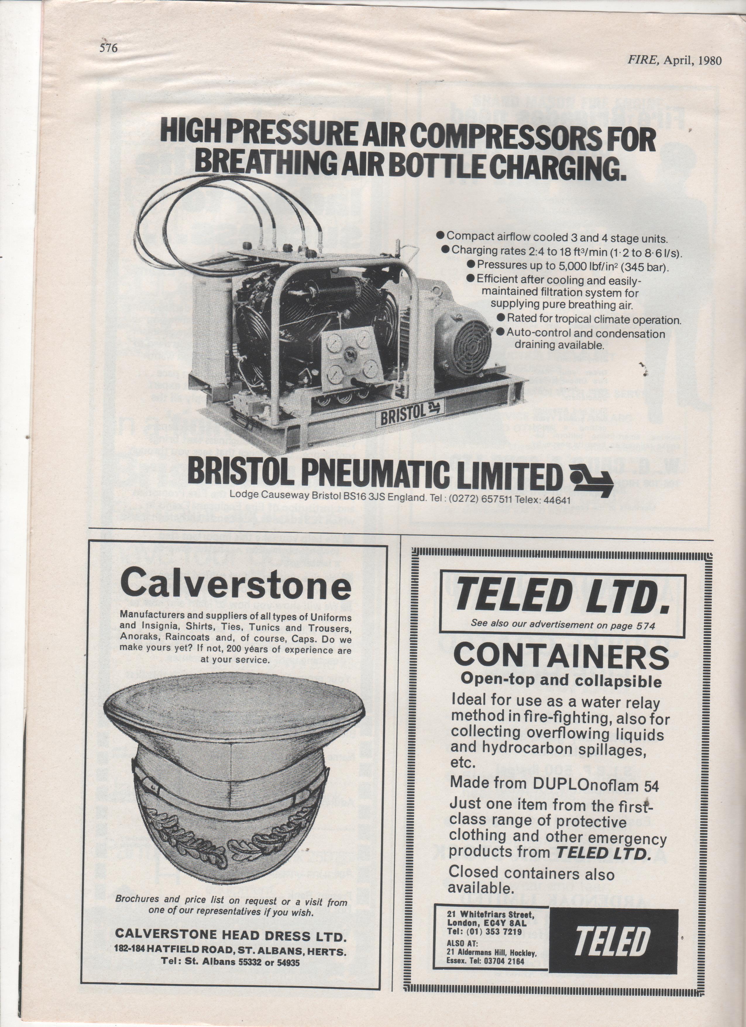 Advert For Air Compressor 1980 | | Blackburn Fire History